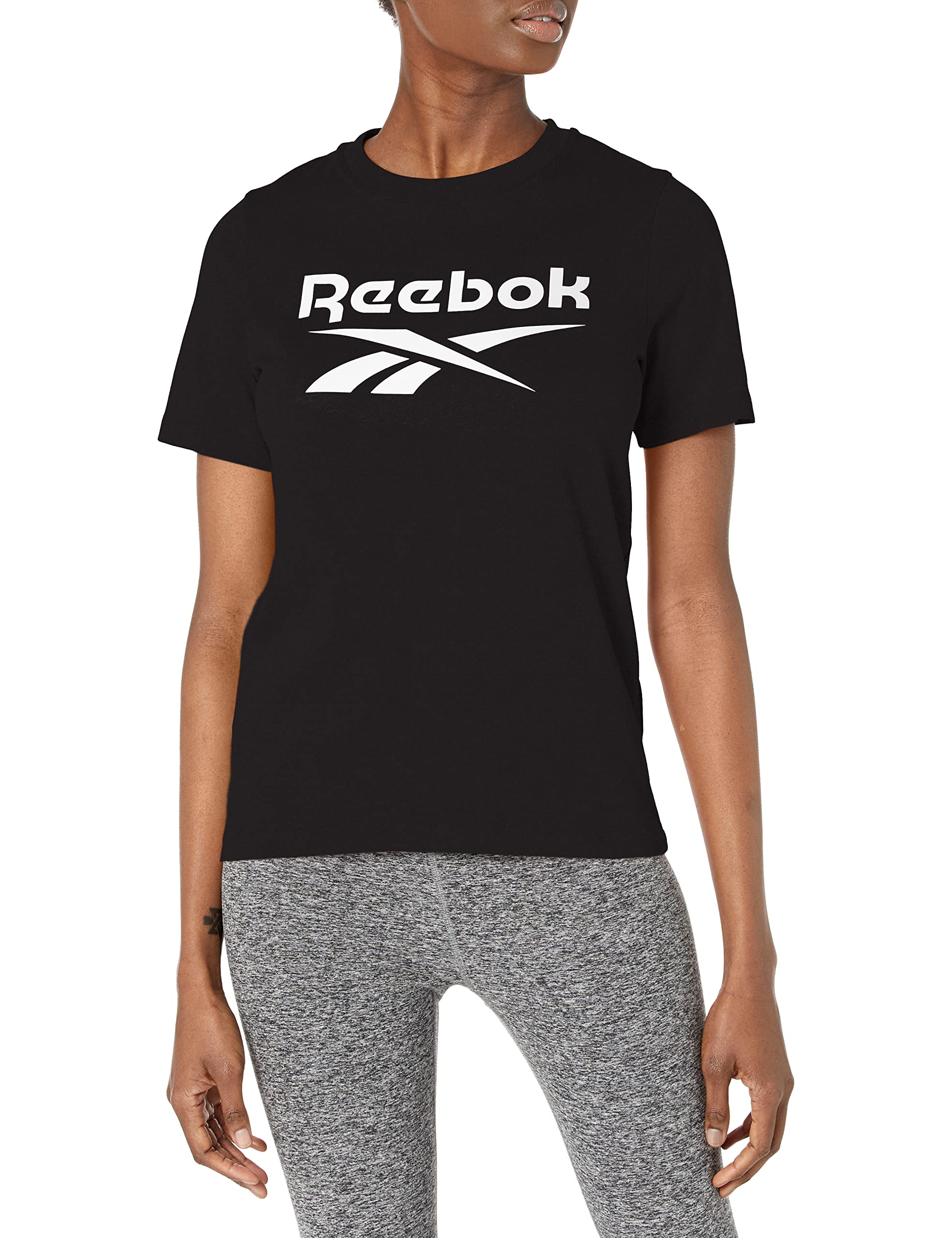 Reebok Women's Plus Size Big Tee, Semi Classic Teal/White Logo, 1X