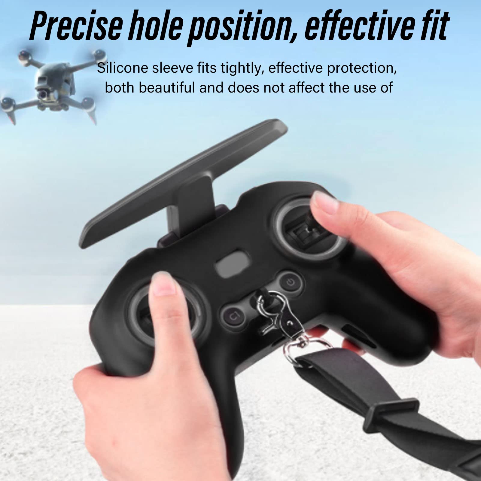 UBEF Controller Protector ScratchProof Oil Spray Coating Controller Protective Case for Drone Accessories (Black)