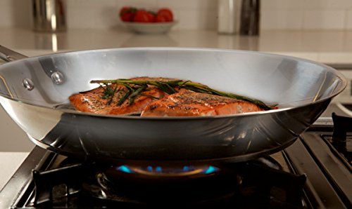 T-fal H80007 Performa X Stainless Steel Dishwasher Safe Oven Safe Fry Pan Saute Pan Cookware, 12-Inch, Silver