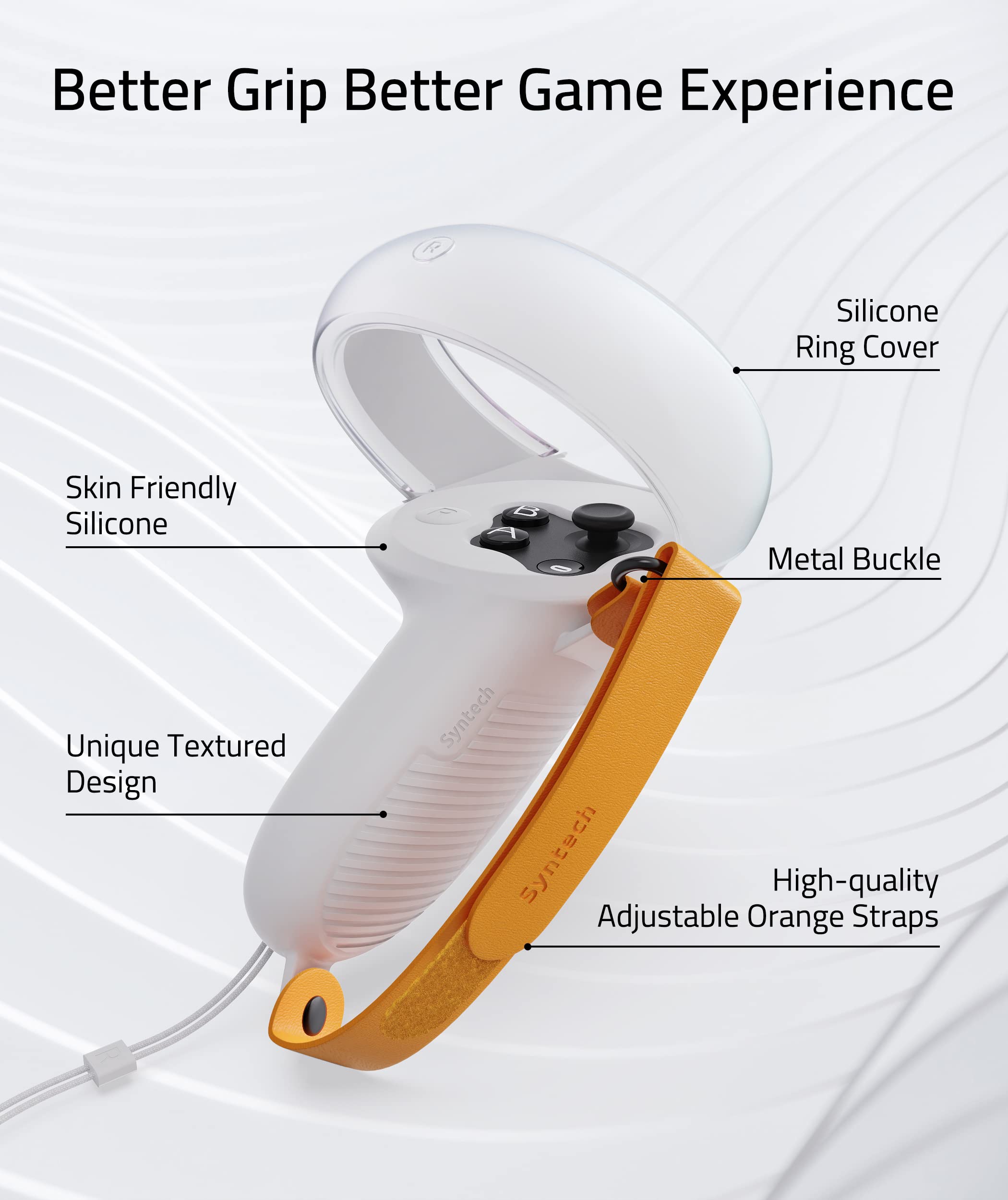 Syntech Charging Link Cable 16FT with Touch Controller Grips Cover Compatible with Oculus Quest 2