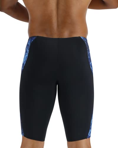 TYR Men's Standard Durafast Lite Splice Swimsuit Jammer, Diploria Blue