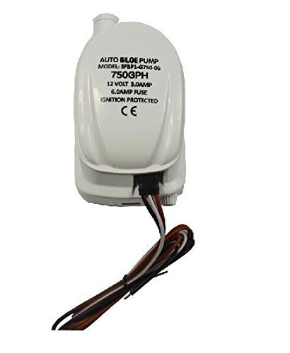 TECHTONGDA Automatic Submersible Boat Bilge Water Pump 12v 750gph Auto Bilge Pumps with Float Switch and 3/4 inch Hose Outlet for Boat Caravan RV