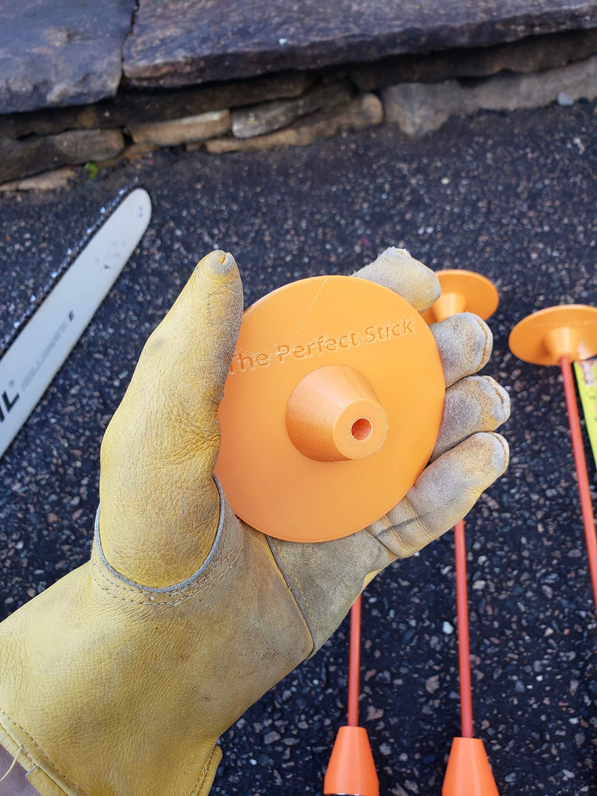 The Perfect Stick 16 inch magnetic firewood cutting tool to measure firewood length