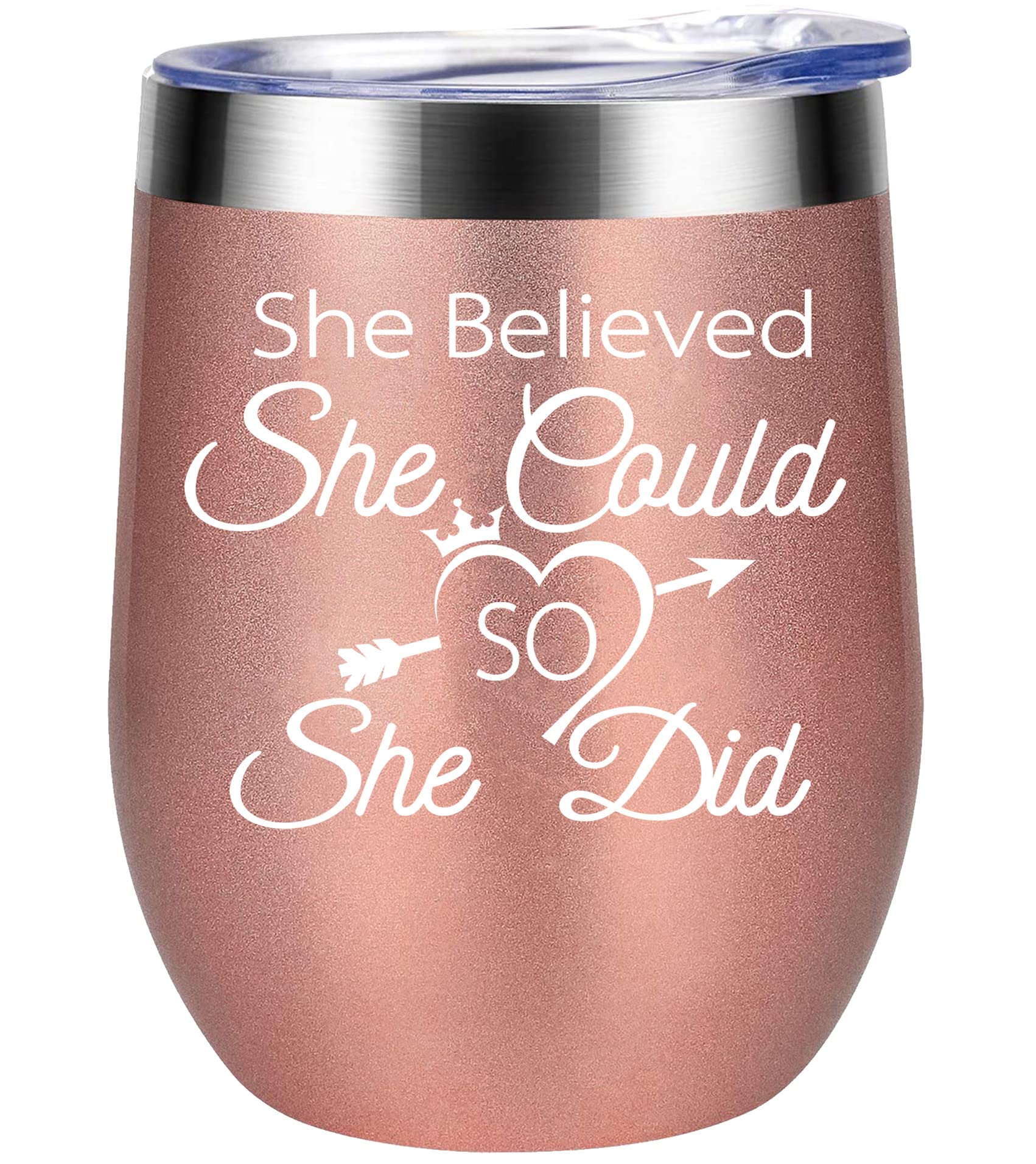 She Believed She Could So She Did Mug - Congratulations Gifts for Friends - Graduation Gifts for Her - Spiritual Inspiritional Gifts for Women - Birthday Gifts for Best Friend - Gifts for Women