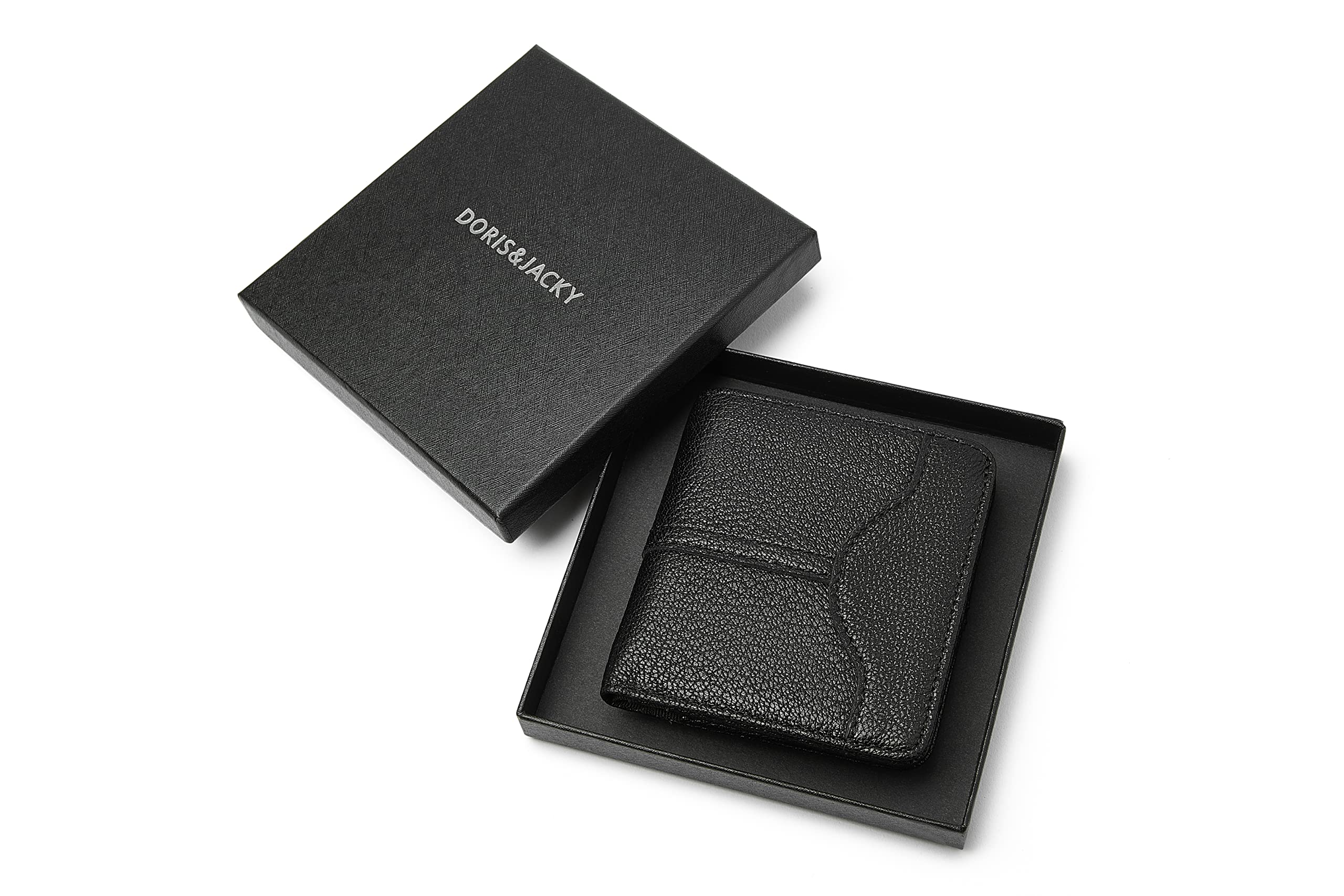 Small Leather Bifold Wallet For Women Black+Large Lightweight Nylon Tote Bag for Women Blue