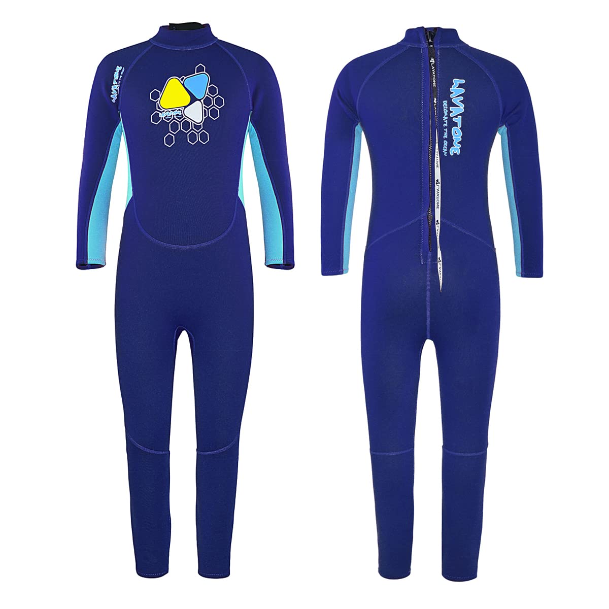 LayaTone Kids Wetsuit 3/2mm Neoprene Full Body Kids Wet Suits for Boys Girls One Piece Wetsuit for Swimming Diving Surfing Freediving Canoeing