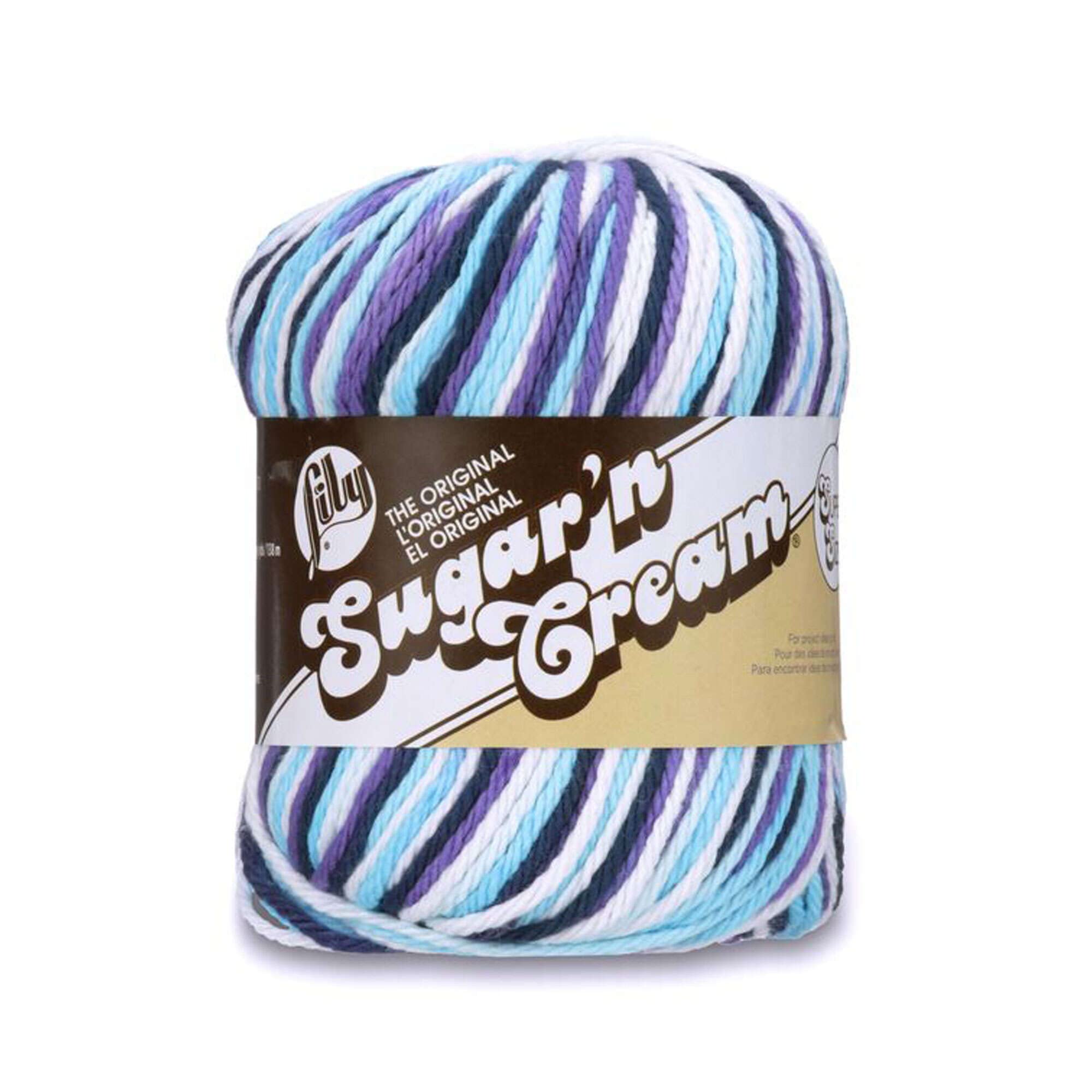 Lily Sugar 'n Cream Yarn - 100% Cotton - Assortment (Blueberry)