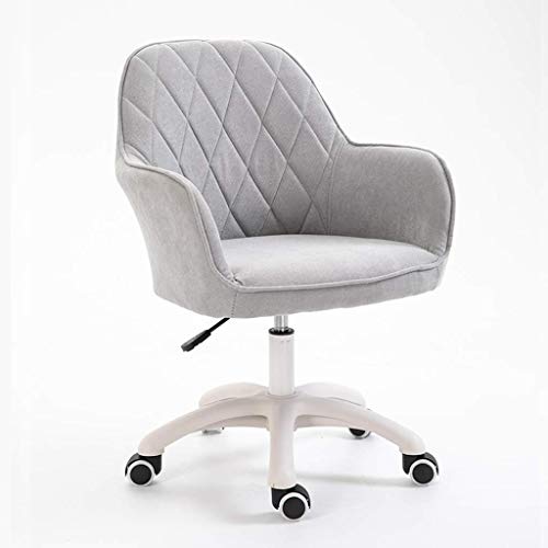 LWW Chairs,Desk Chair,Cotton and Linen Fabric Home Office Swivel Chair,Comfy Chair,Height Adjustable
