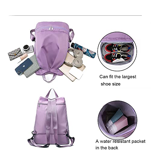 maytopia Gym Backpack for Women with Shoes Compartment & Wet Pocket,Small Workout Water Resistant bag