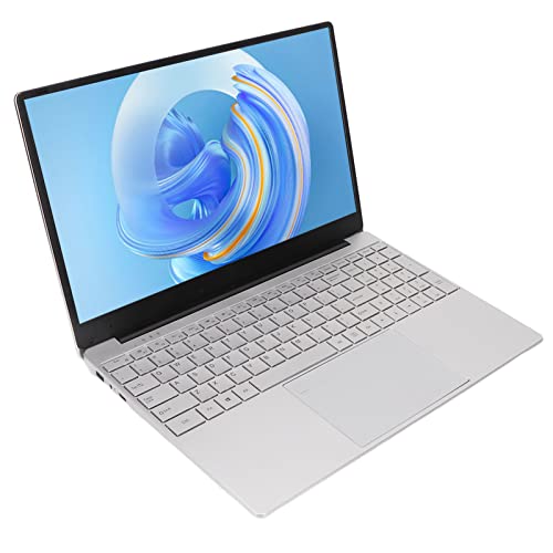 YEmirth 15.6in Laptop LPDDR4 16GB M.2 512G FHD Screen Silver Laptop Computer with Backlit Keyboard 100‑240V[B1]