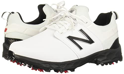New Balance Men's LinksPro Golf Shoe, White/Black, 8.5 X-Wide