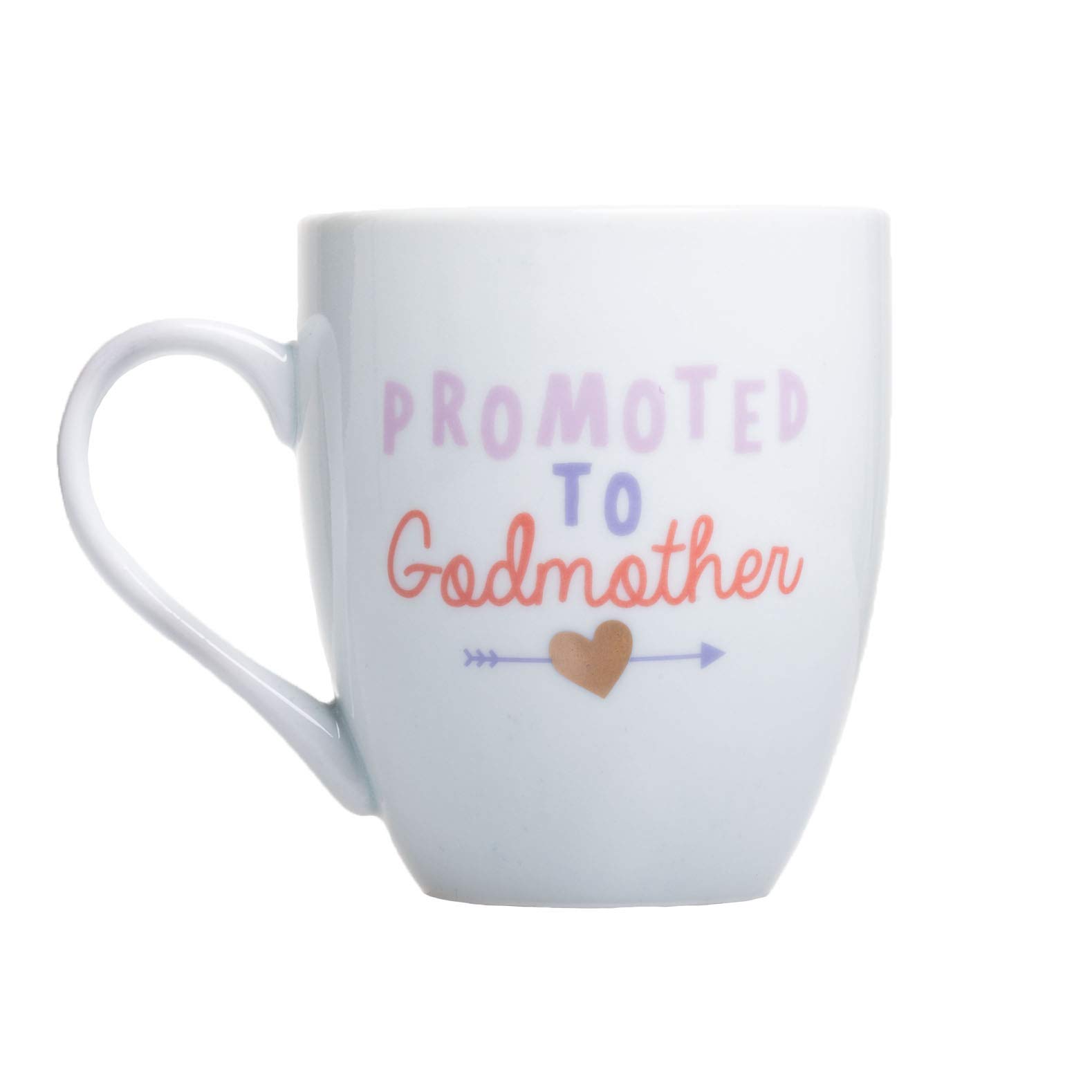 Pearhead Promoted To Godmother Mug, Keepsakes For Godmothers, New Baby Blessing Keepsakes, Godmother Proposal Gift, White