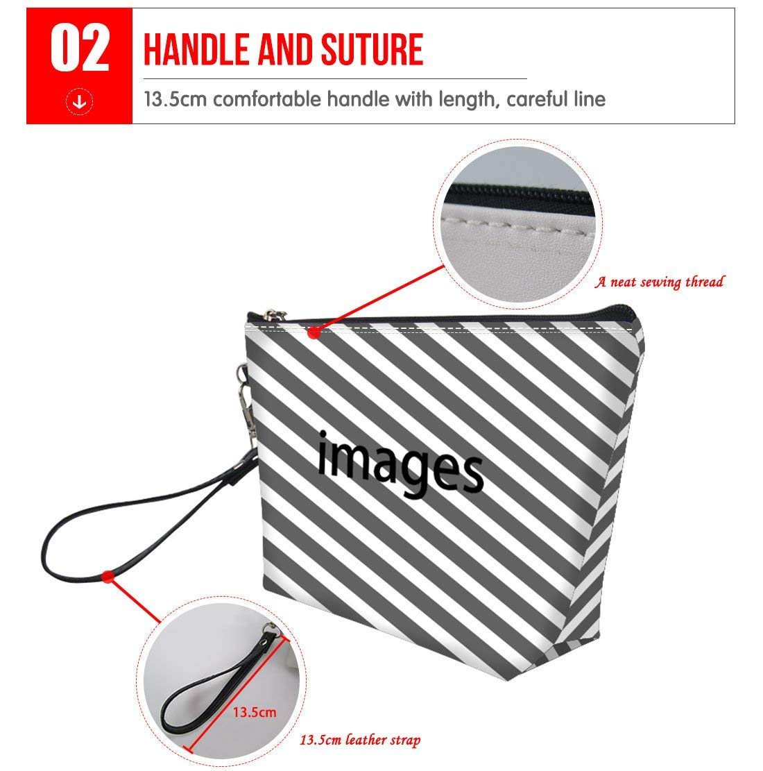 Mumeson Lightweight Portable Travel Cosmetic Bag Tropical Dachshund Make Up Toiletry Organizer Bag