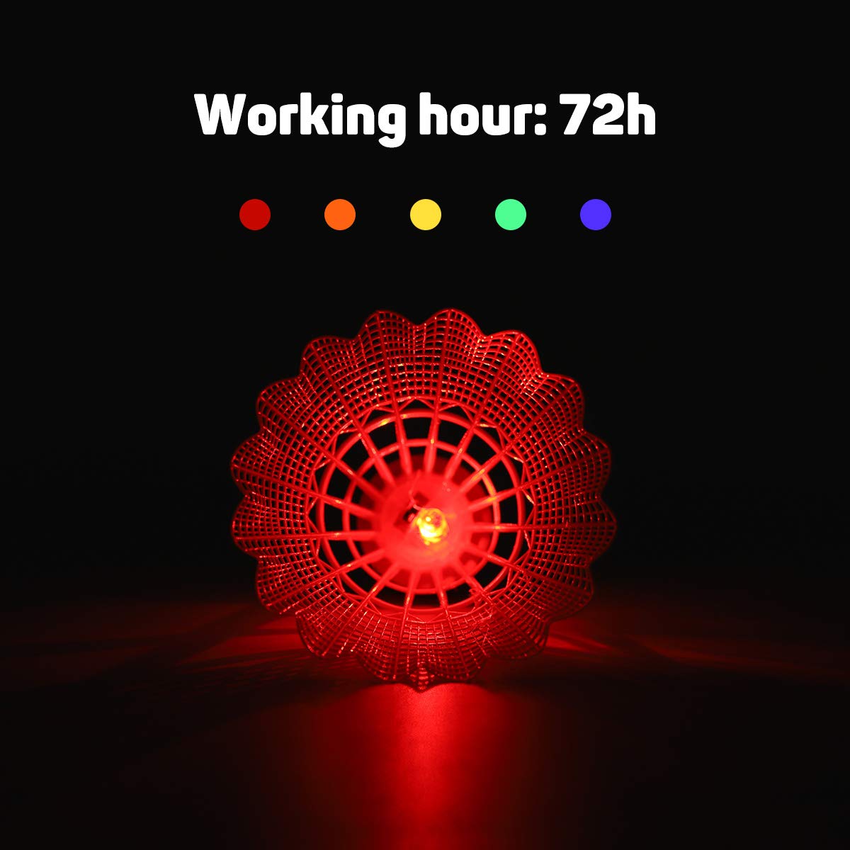 MoKo LED Badminton Shuttlecocks 6 Pack, Sports Nylon Outdoor Shuttlecocks Led Badmitton Set Lighting Badminton Birdies Glow Shuttlecock Glow Lighting Badminton Sets for Yard Game - White