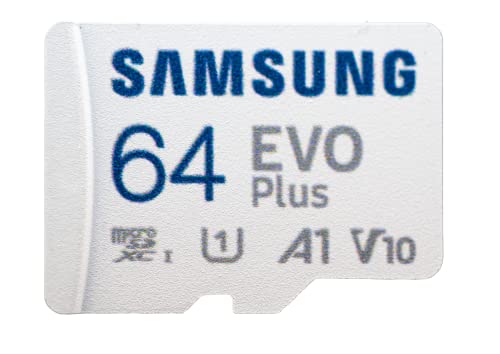 Samsung 64GB MicroSDXC EVO Plus Memory Card Works with Samsung Phones A02s, A02, A32, A12 Galaxy Series Class 10 (MB-MC64KA) Bundle with (1) Everything But Stromboli MicroSD & SD Memory Card Reader