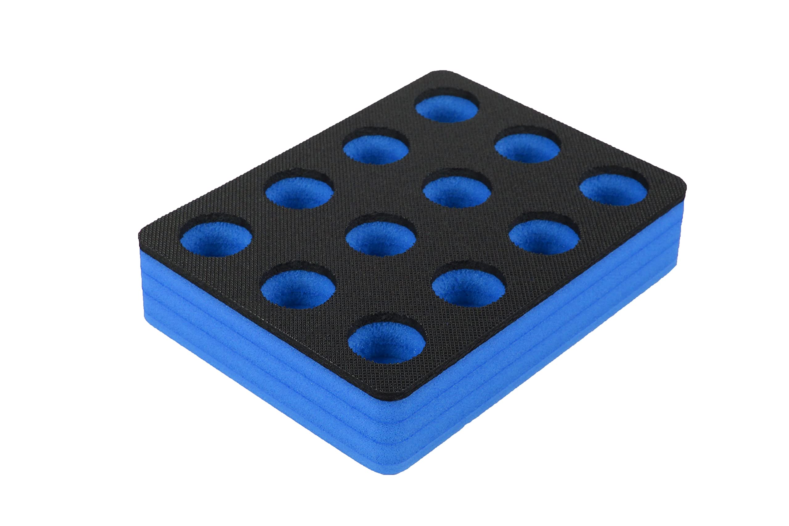 Polar Whale Shot Glass Holder Organizer Modern Tray for Home Kitchen Bar or Club Party Durable Blue and Black Durable Foam Serving Rack 10 Inches Wide Holds 12 Shots