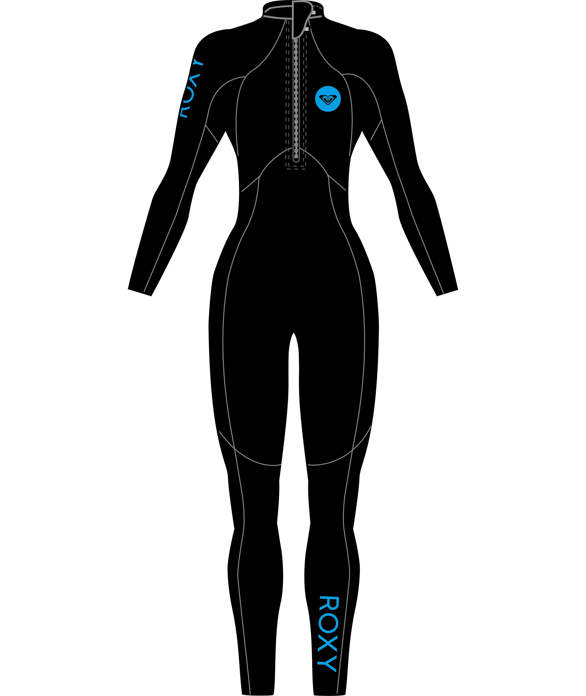 Roxy 5/4/3 Sr School/Rental Back Zip GBS Wetsuit - Anthracite | 12