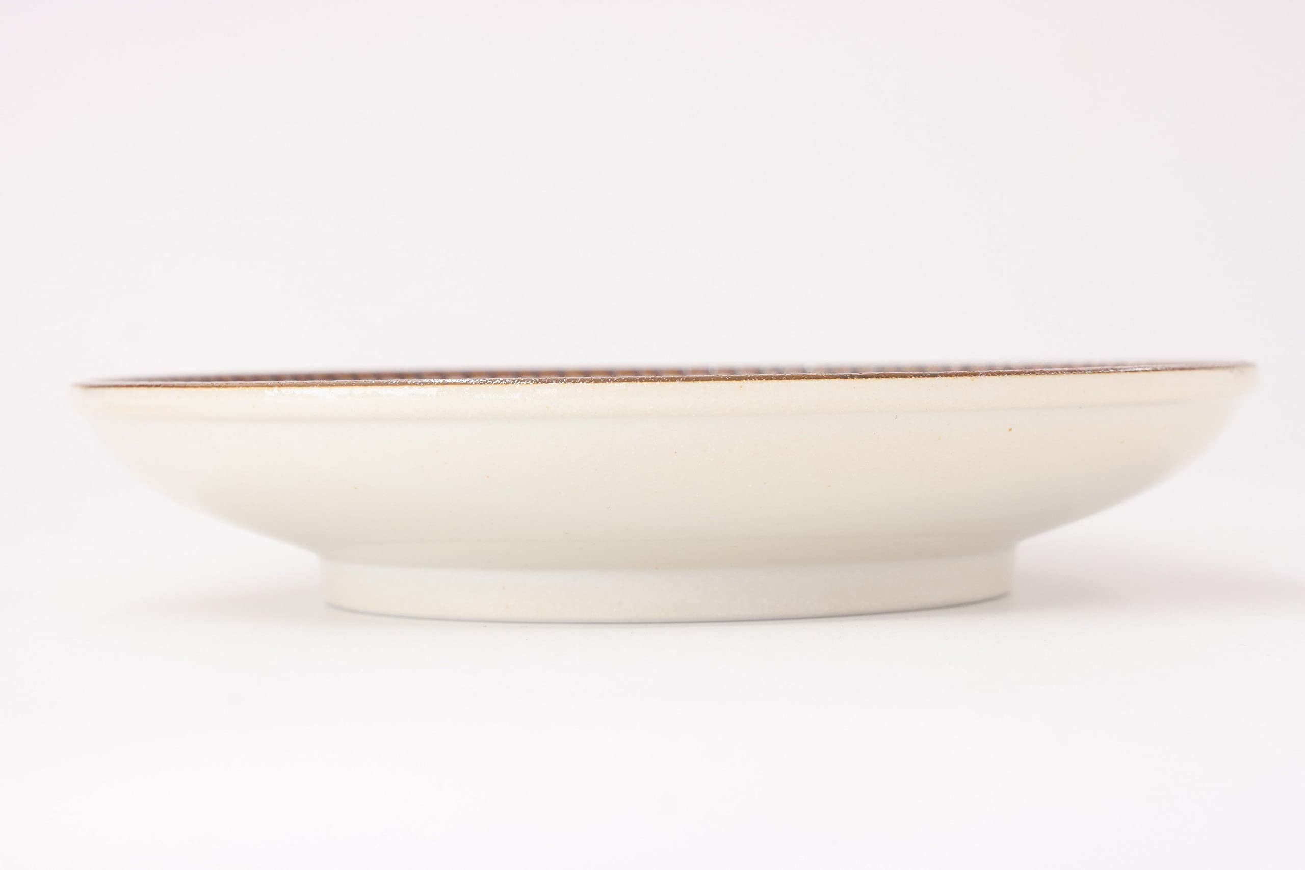 Product of Gifu Japan Mino Ware Serving Plate, 7.5 inch, Beige, Mino-Mingei, Japanese Ceramic Plate, Microwave/Dishwasher Safe