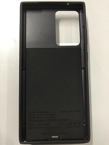NEWDERY Battery Case for Galaxy Note 20 Ultra 10000mAh, Fast Charging & Qi Wireless & Android Auto Supported, Extended Backup Charger Case for Samsung Galaxy Note 20 Ultra 5G (6.9") Black