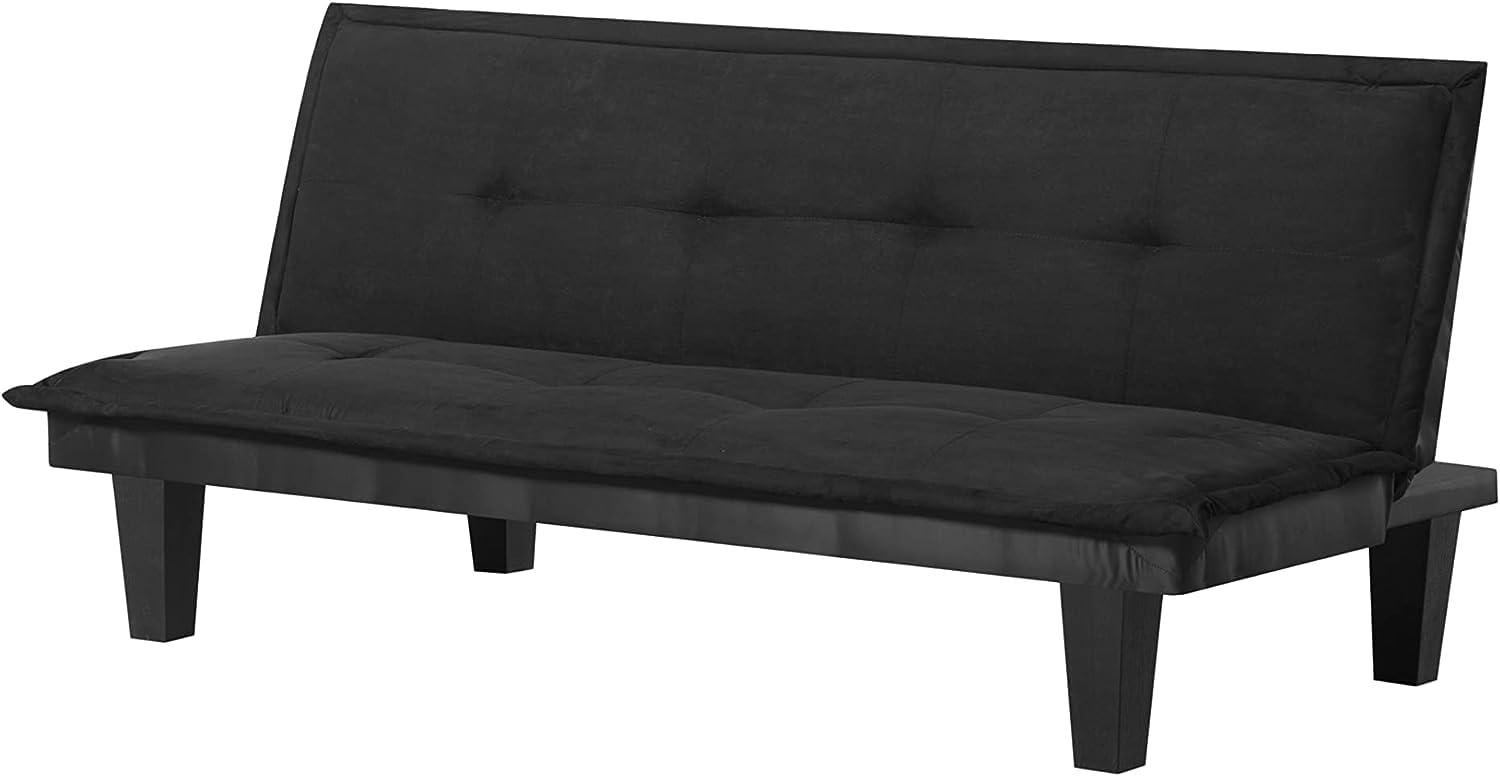 LCH Convertible Folding Sofa Bed, Futon Sofabed with 3 Adjustable Positions for Living Room, Home, 63.8β x29.9βx 28.3β, Black