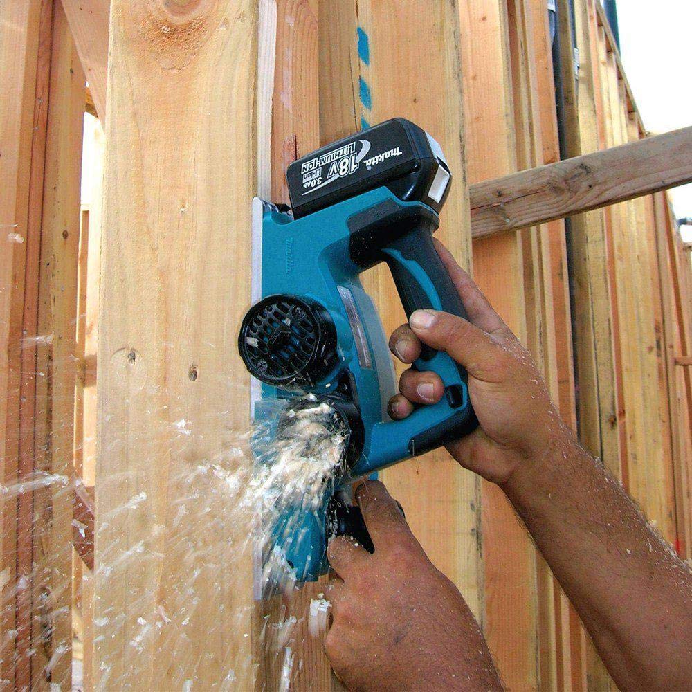 Makita XPK01Z 18V LXT Lithium-Ion Cordless 3-1/4-Inch Planer, Tool Only & XVJ03Z 18V LXT Lithium-Ion Cordless Jig Saw, Tool Only
