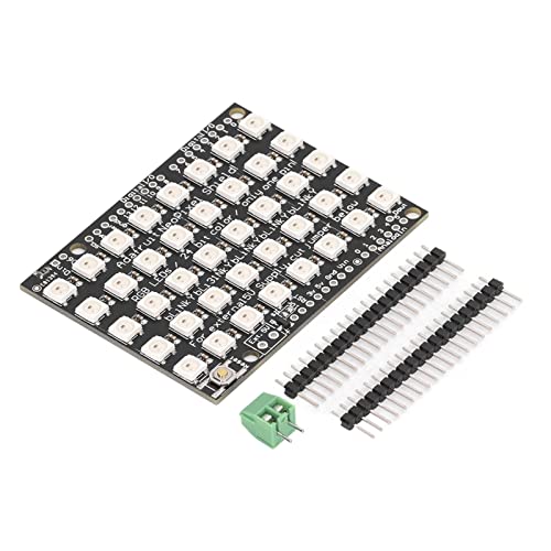 WS2812B 5050 RGB LED Driver, Small Size 5V Color Light Development Board 40 Bits PCB Full Color 5x8 High Brightness for KTV for Bars