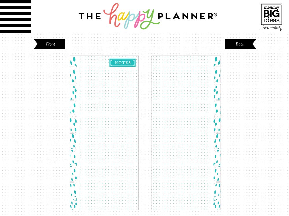 me & my BIG ideas Classic Half Sheet Notebook - The Happy Planner Scrapbooking Supplies - Lemon Print - 60 Sheets of Dot Grid Paper - Journaling, Making Lists, Staying Organized - Classic Size