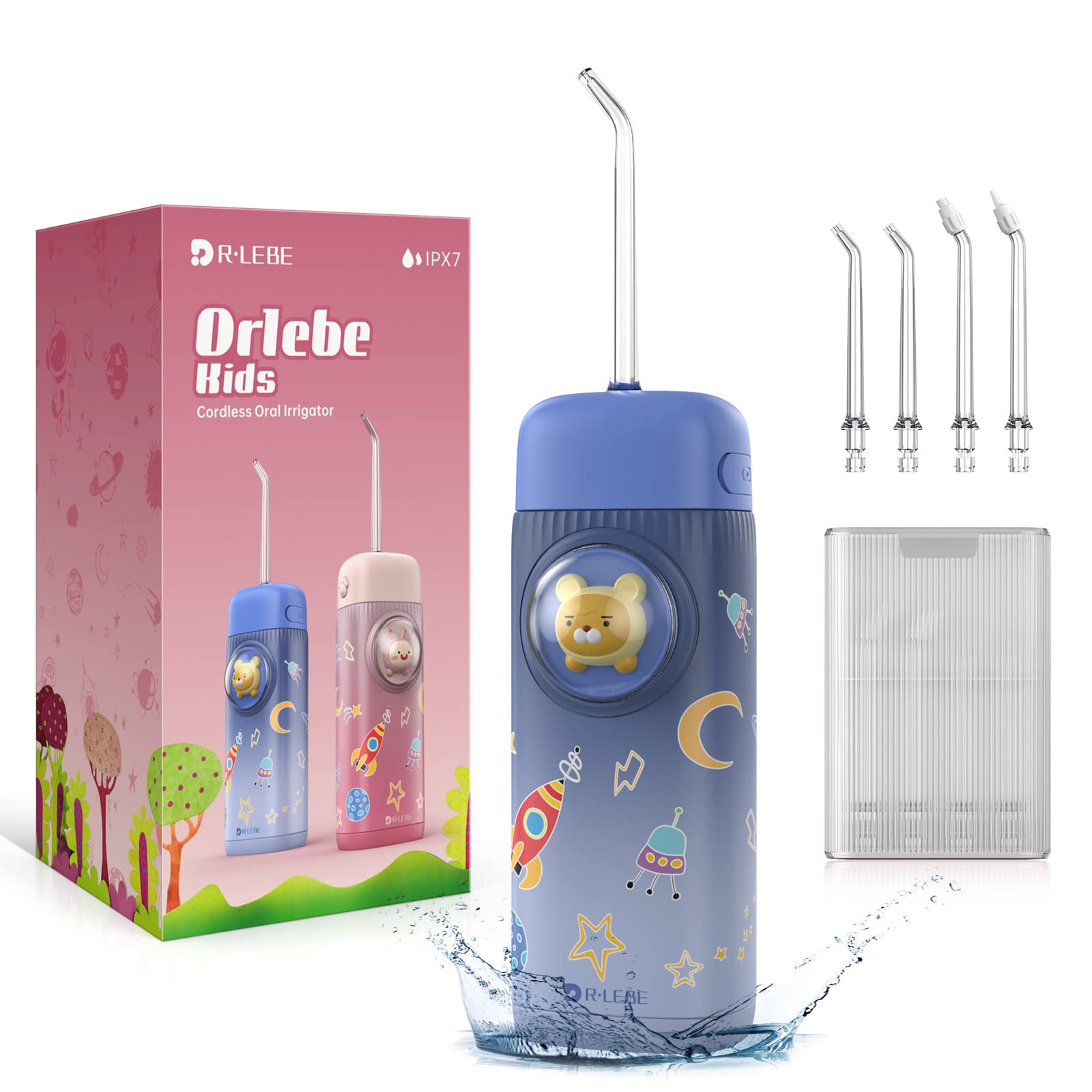 Water Flosser for Kids, Portable Water Flosser Cordless for Teeth Cleaning & Gums Braces Care - Blue