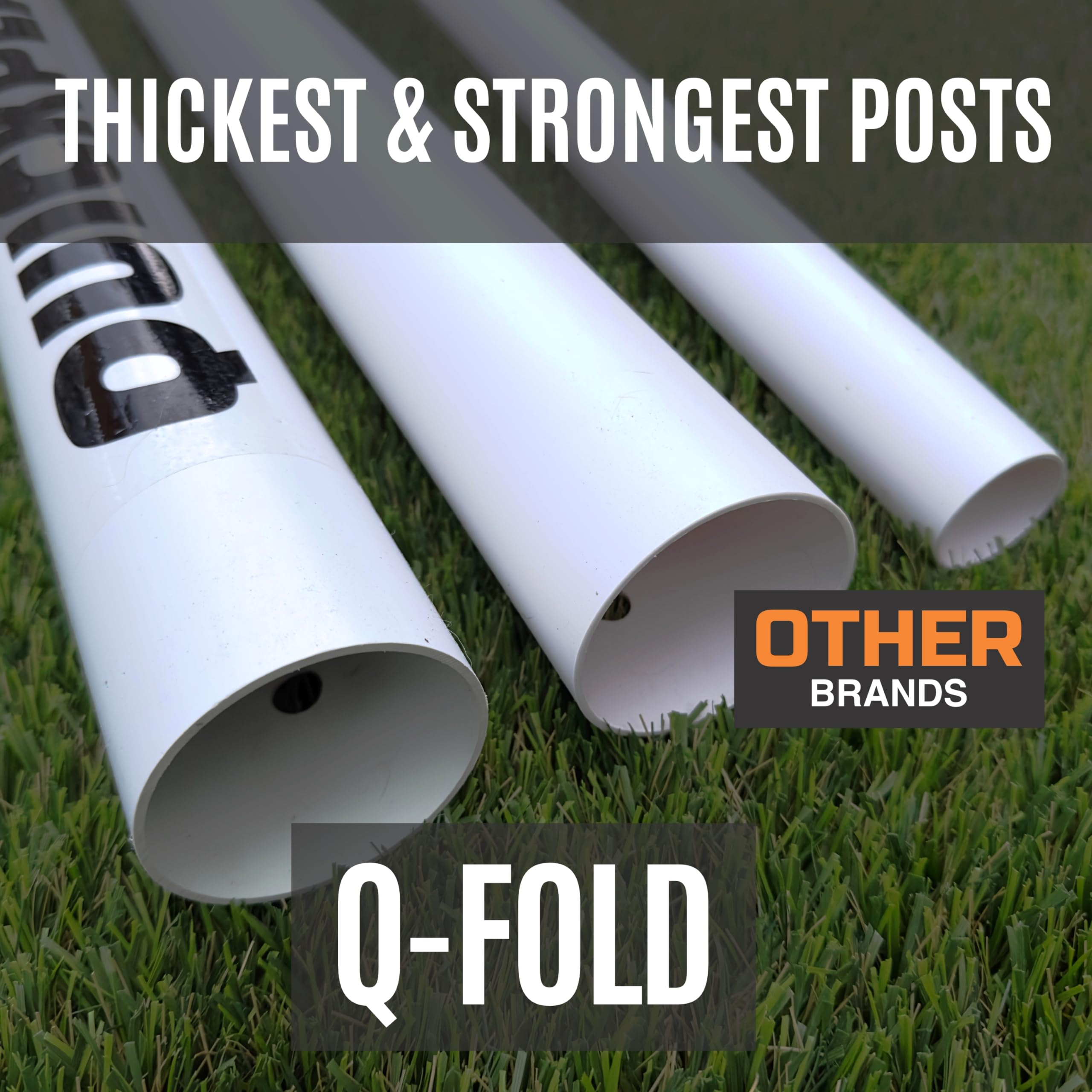 QuickPlay Q-Fold Match Soccer Goal – 30-Second Folding Design for Easy Setup | Portable Soccer Net Goal for Backyard | Weatherproof Soccer Goal Post for Adults & Kids – [Single Goal]