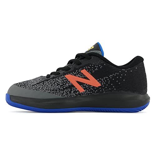 New Balance Boy's 996 V4 Tennis Shoe, Black/Grey, 4 Wide Big Kid