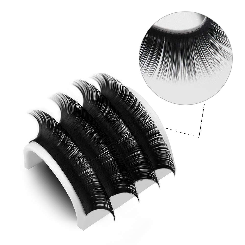 QUEWEL Eyelash Extensions 0.15mm C Curl Mix 8-15mm Supplies Matte Black Individual Eyelashes Salon Use|0.03/0.05/0.07/0.10/0.15/0.20mm C/D Single 8-18mm Mix 8-15mm/10-15mm|(0.15 C Mix8-15mm)