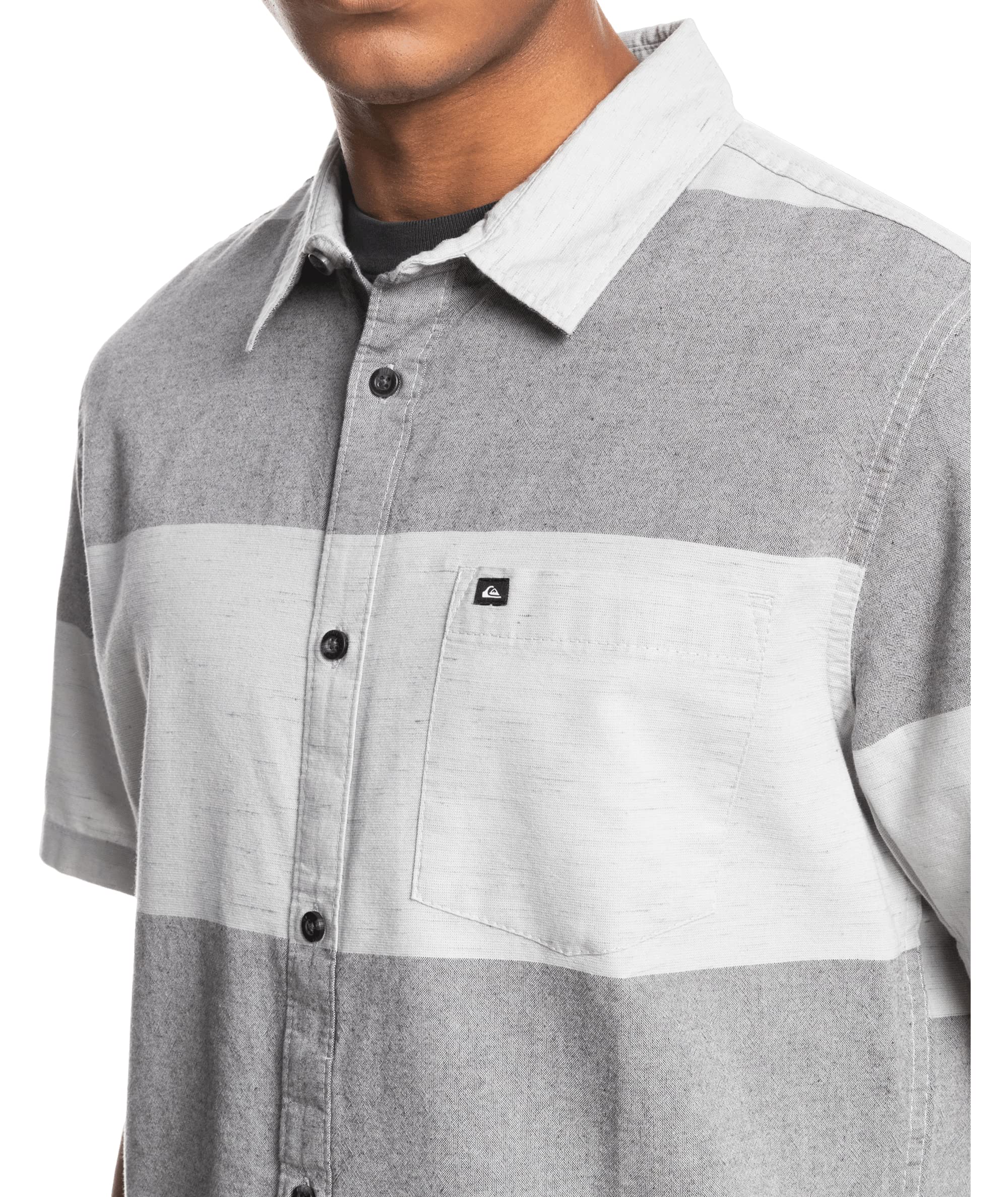 Quiksilver Men's Button Down Shirt, Tarmac KALUA Kobi, Large
