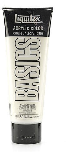 Liquitex Basics Acrylics Colors (Titanium White) - 4 oz. 2 pcs sku# 1836351MA