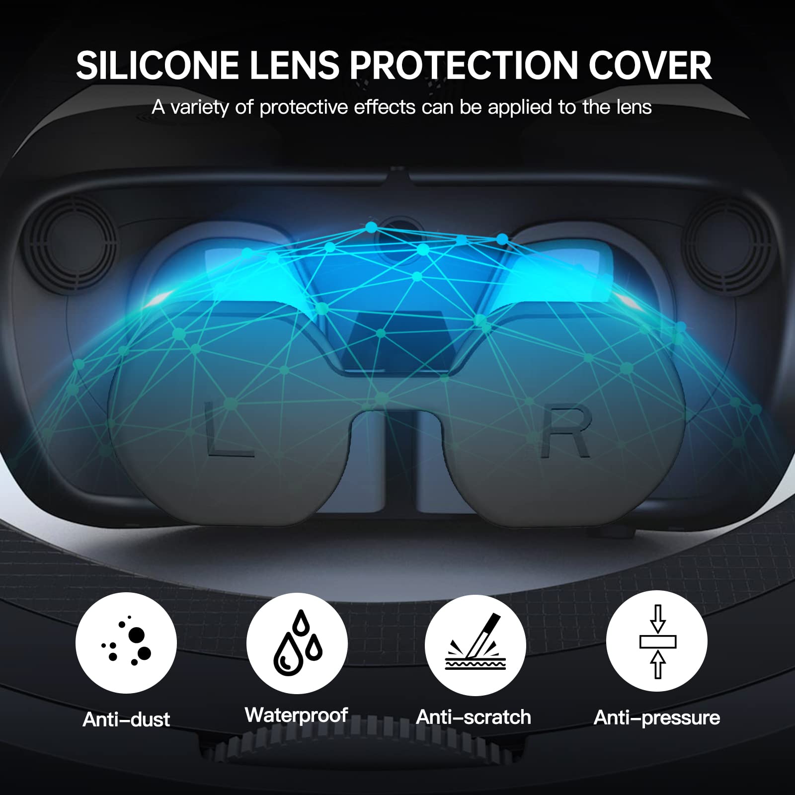 TATAVR Lens Protector Cover Dust Proof for PS VR2 Lens, Silicone Anti-Dust Lens Protective Shell Cover Accessories Compatible with PlayStation VR2 Headset PSVR2 Accessories