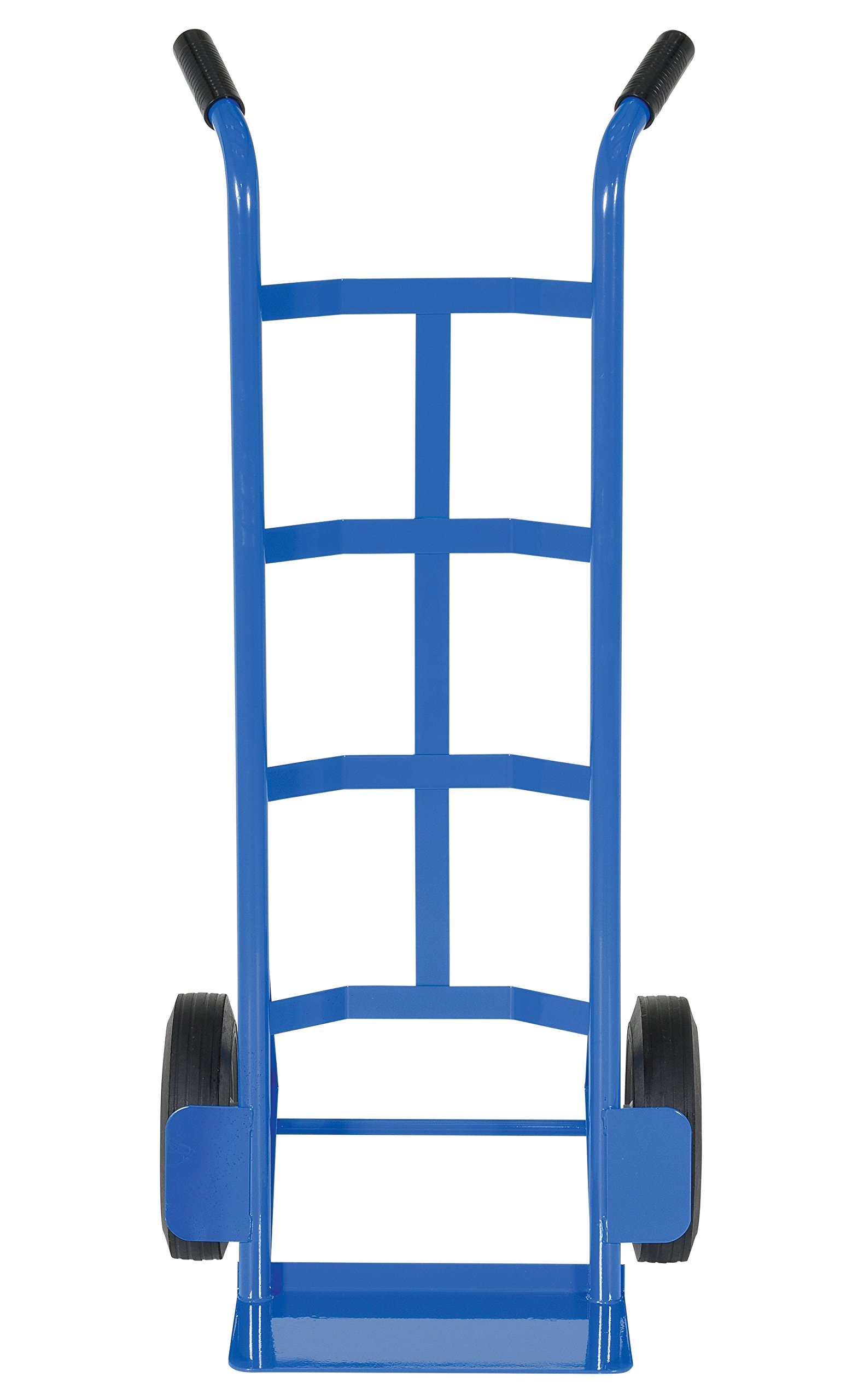 Vestil DHHT-500S-HR Steel Hand Truck with Dual Handle,Hard Rubber Wheels, 500 lbs Load Capacity, 44-1/2" Height, 21" Width X 17-1/2" Depth
