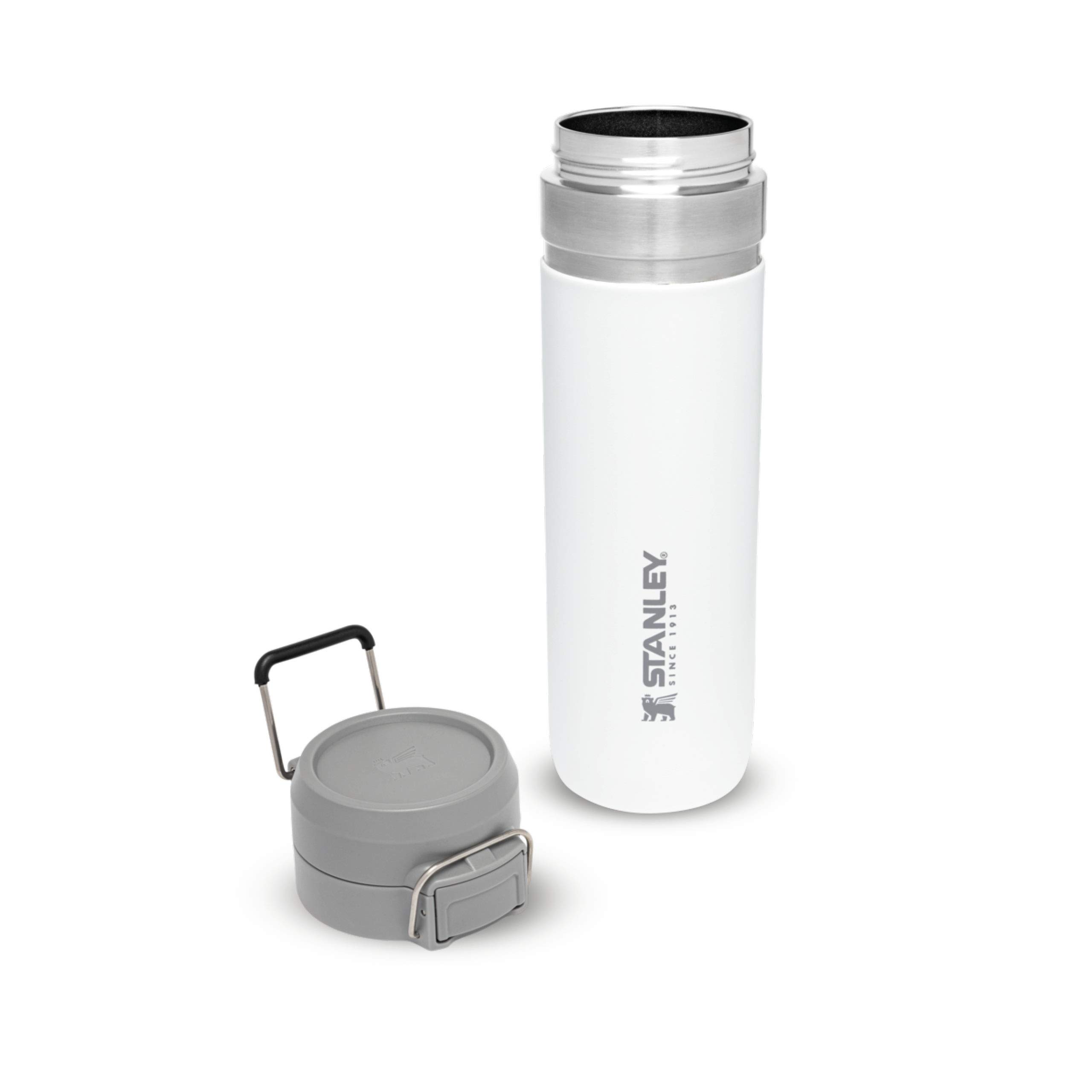 STANLEY Quick Flip Stainless Steel Water Bottle .71L / 24OZ Polar β Leakproof Insulated Water Bottle - Push Button Locking Lid - BPA-Free Thermos Flask - Cup Holder Compatible - Dishwasher Safe