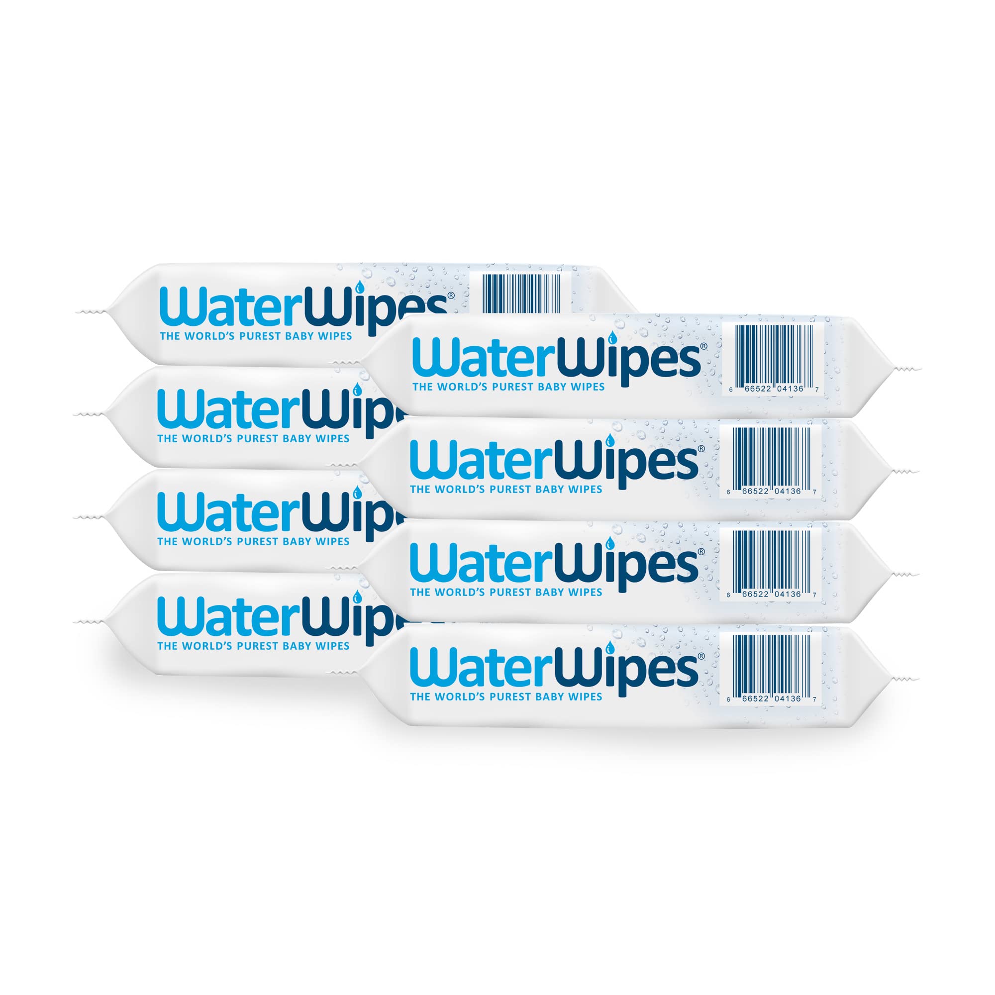 WaterWipes Original Baby Wipes, 99.9% Water Based Wipes, Unscented & Hypoallergenic for Sensitive Skin, Diaper Wipe, 480 count (8 packs)
