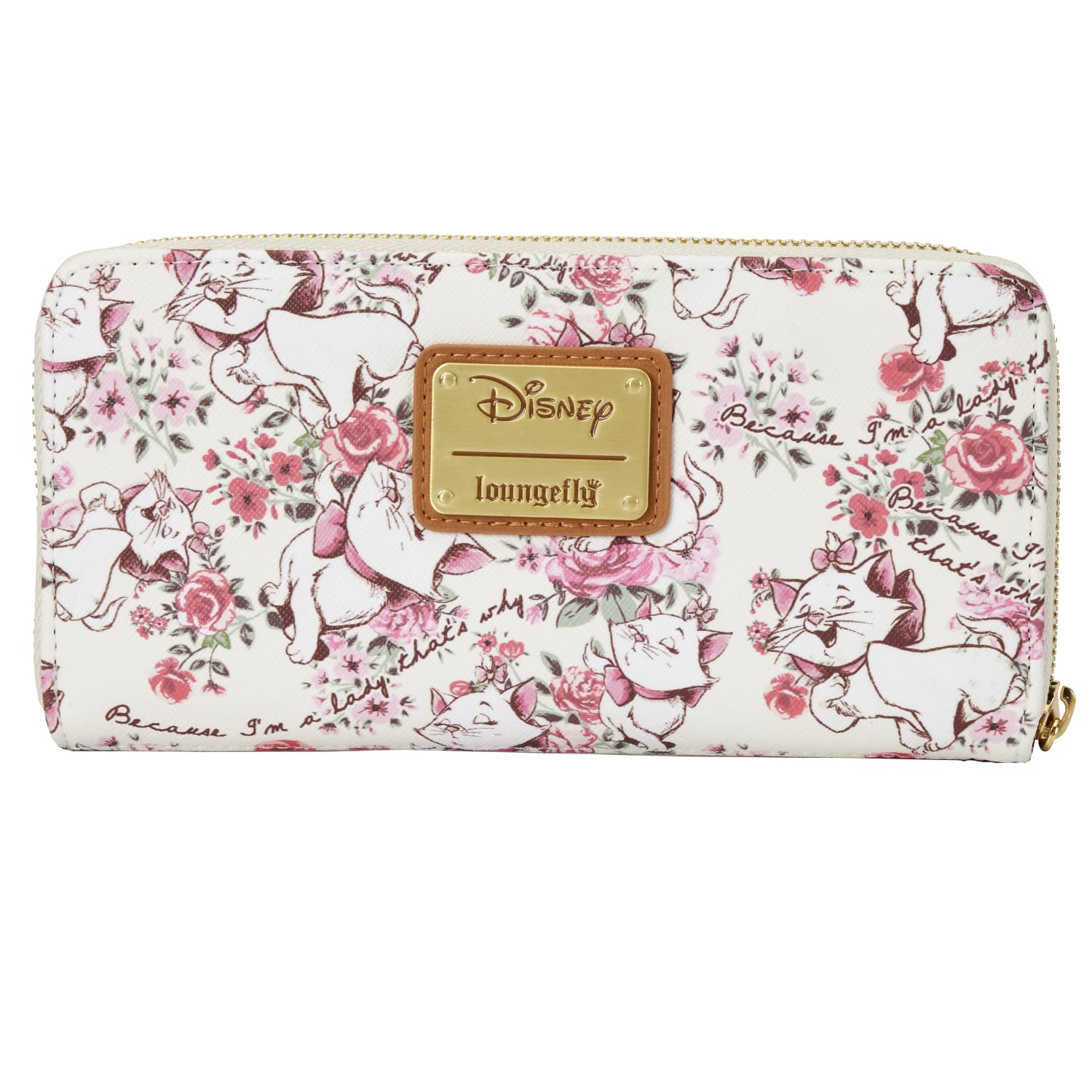 Loungefly Disney Aristocats Marie Cat Kitten I'm a Lady White Pink Floral Wallet