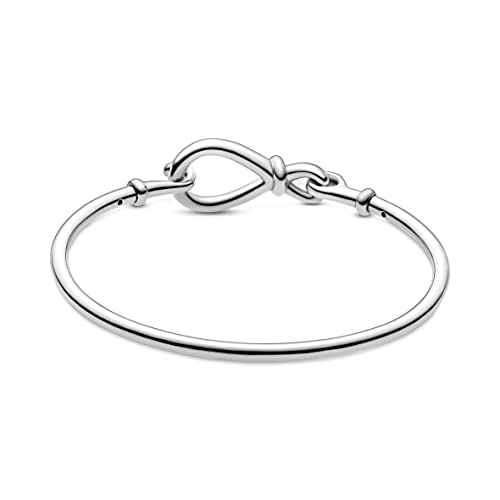 Pandora Jewelry Infinity Knot Bangle Bracelet for Women - Sterling Silver - 7.5"