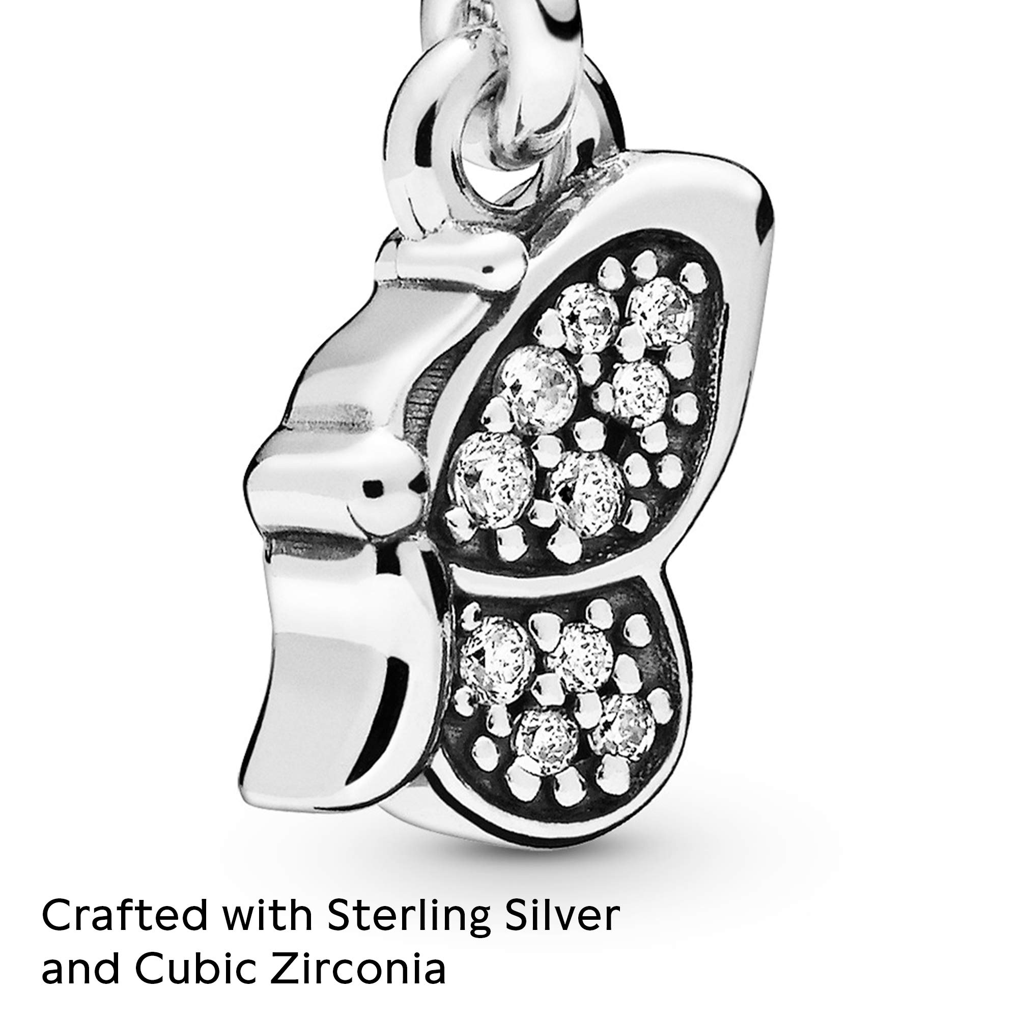 Pandora ME Jewelry Butterfly Dangle Cubic Zirconia Charm in Sterling Silver