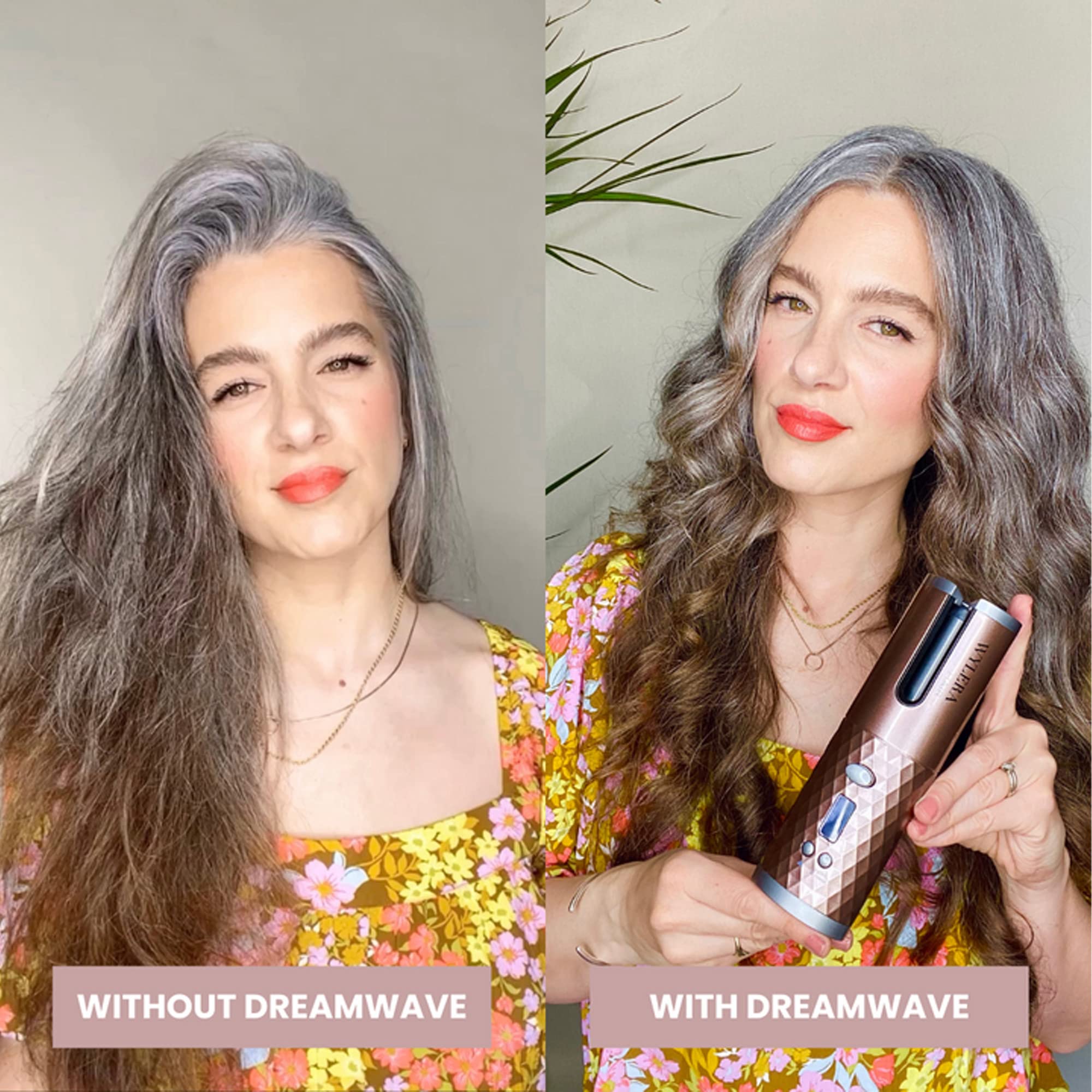 Wylera Hair Dreamwave Cordless Automatic Hair Curler - Perfect Curls in Minutes - Easy to Use and USB Rechargeable with Tangle-Free Technology