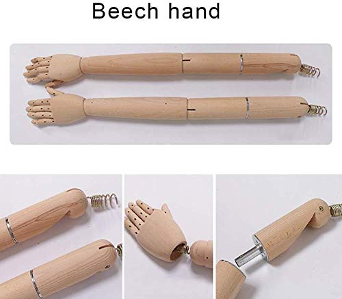 Mannequin Torso Mannequin Dress Form Torso Female Tailors Dummy Mannequin Dressmakers Dummies Fashion Students Display Bust with Beech Arm Suitable for Apparel Jewelry Di