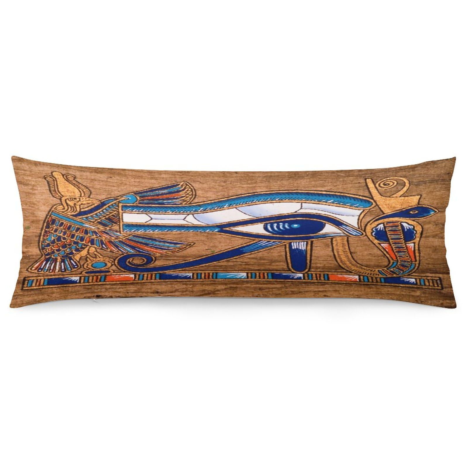 Lycomify Body Pillow Cover,Egyptian Papyrus Depicting The Horus Eye Printed Long Pillow Cases Protector with Zipper Decor Soft Large Covers Cushion for Beding,Couch,Sofa,Home Gift 20"x54"