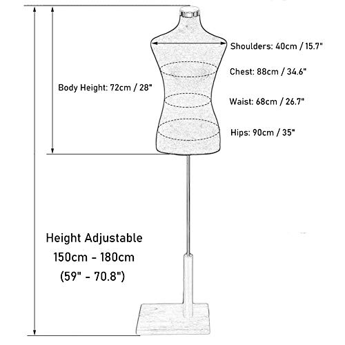 Mannequins Large Sewing, Female Tailors Dressmakers Dummy, Students Clothing Forms Model Display, Half Body