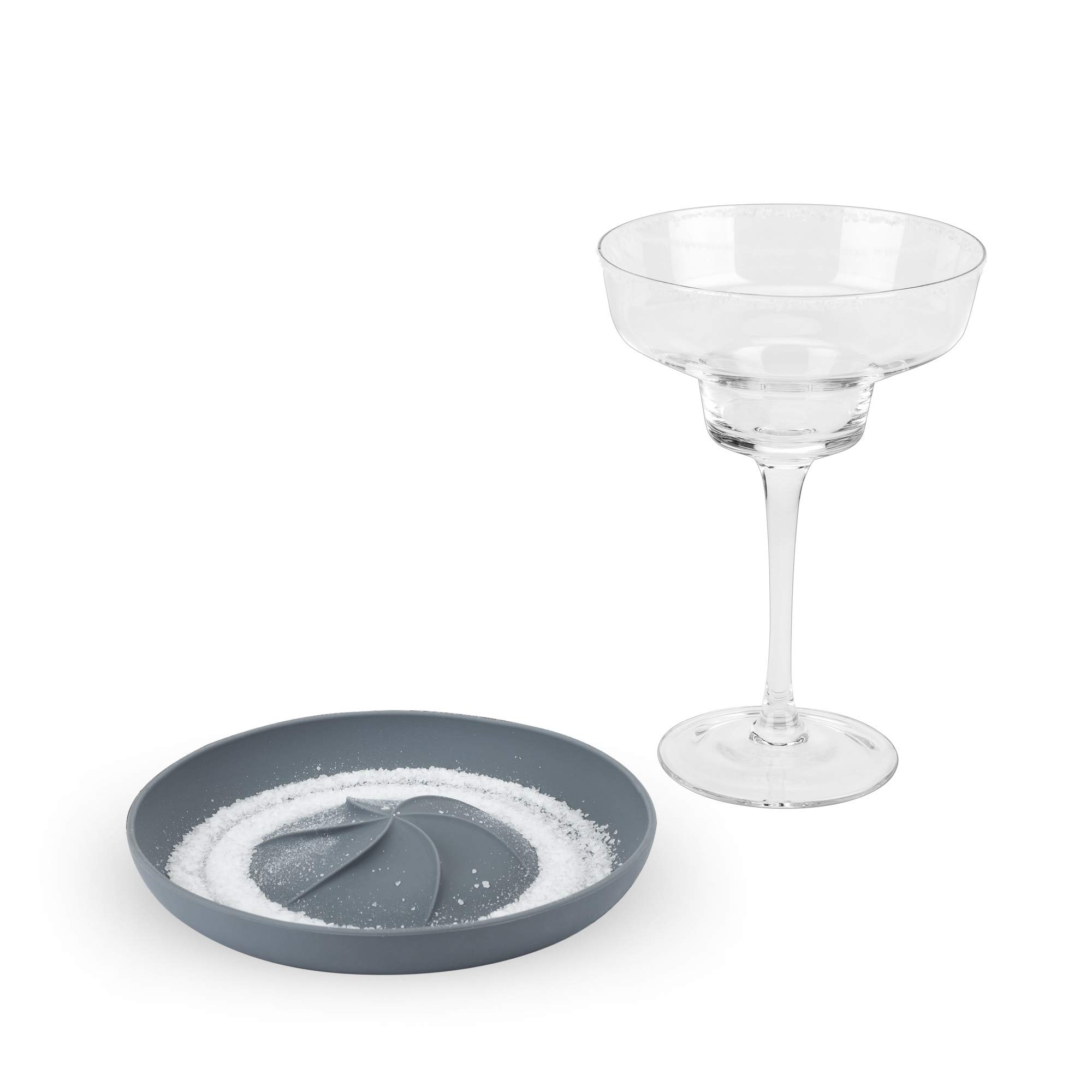 True Frill Cocktail Rimmer, Gray, Dishwasher Safe Food Grade Silicone, Glass Rimmer, Bar Tools