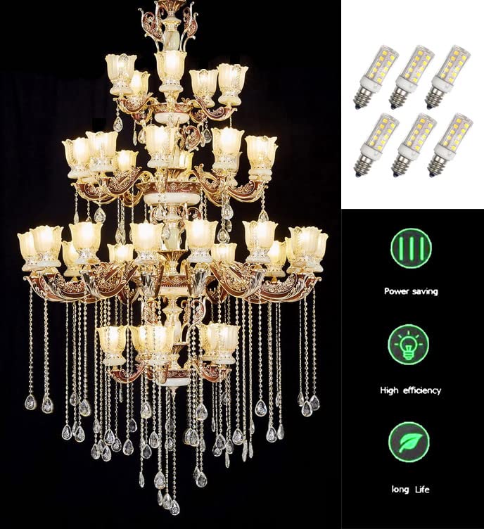 New Galaxy E12 Base Bright LED Bulb 5W Equivalent to 40W Candelabra Bulbs, Warm White 3000K, 6-Pack