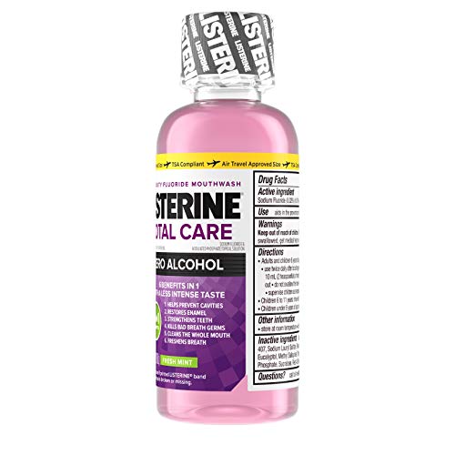 Listerine Total Care Zero Mouthwash, Fresh Mint, 3.2 Ounce