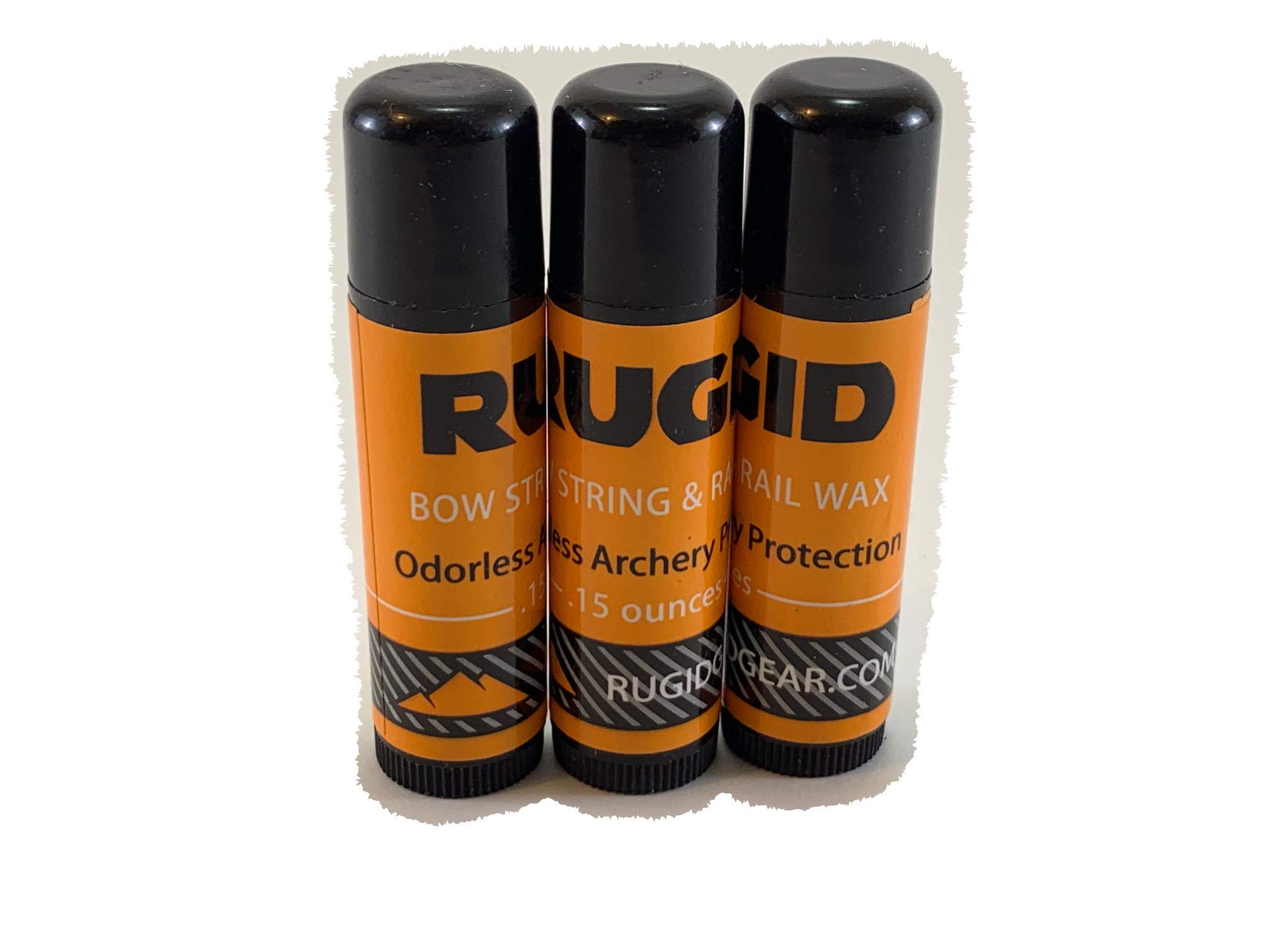 RUGID Compound, Recurve, Traditional Bow String and Crossbow Rail Wax, Lubricant & Conditioner - Cold Weather, Odorless Formula - 3-Pack .15 Ounce Tubes