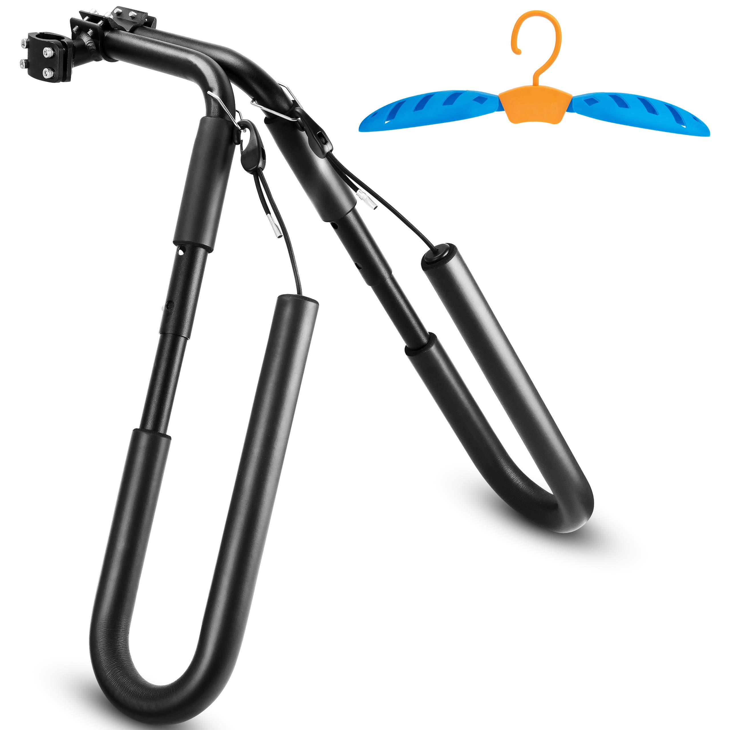 Norker Surfboard Bike Rack, Surf Rack for Bike - Bonus Wetsuit Hanger - Bike Surf Rack - Adjustable Surfing Rack for Shortboard, Wakeboard, Boogie Board