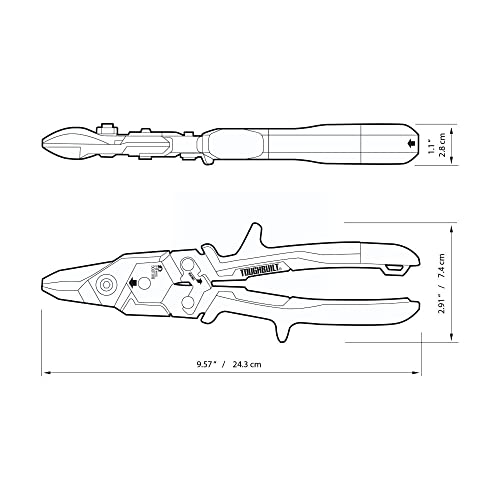 ToughBuilt - Bulldog Cut Aviation Snips - One Handed Lock Operation - (TB-H4-60-B)